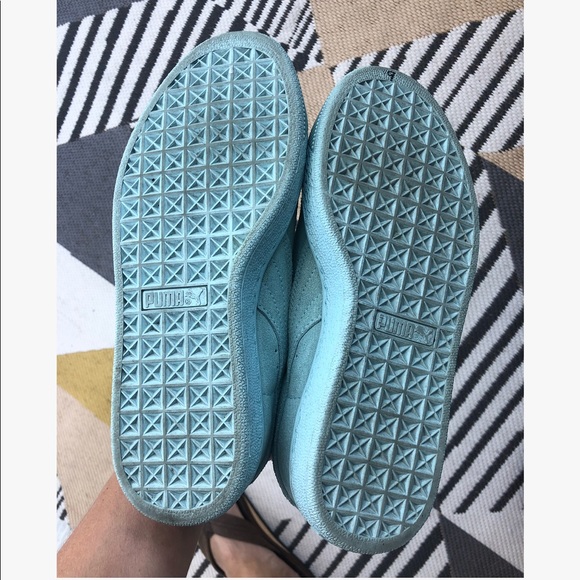 Puma | Shoes | Puma Suede Classics Baby Blue Sz 55 | Poshmark